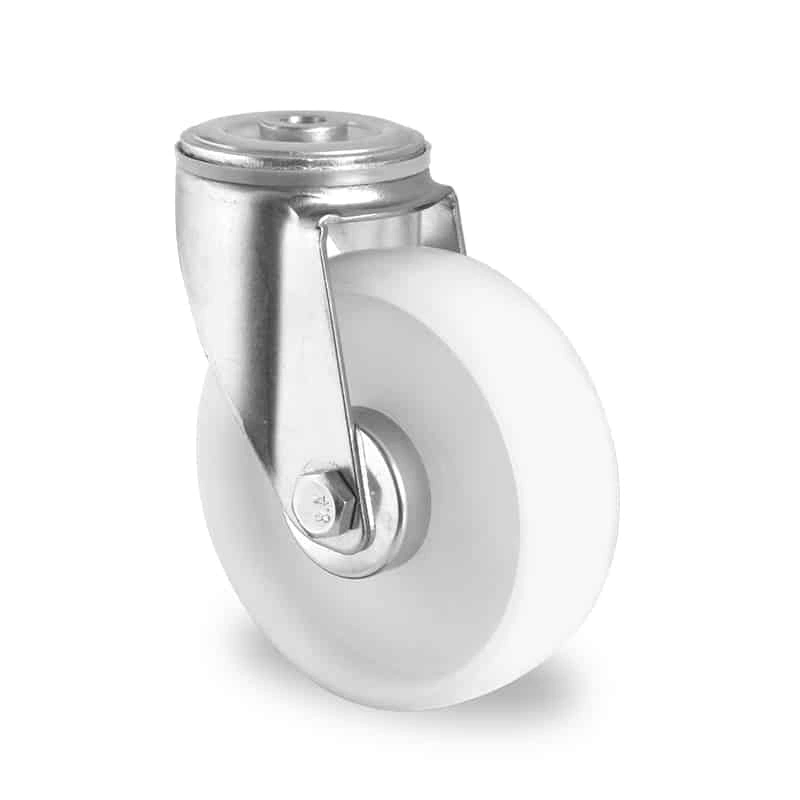 Plasthjul PU, Drejehjul, bolthul | Industri-hjul.dk